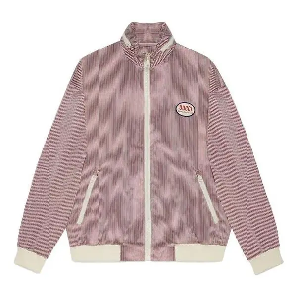 Gucci Striped Zip-up Jacket - Red