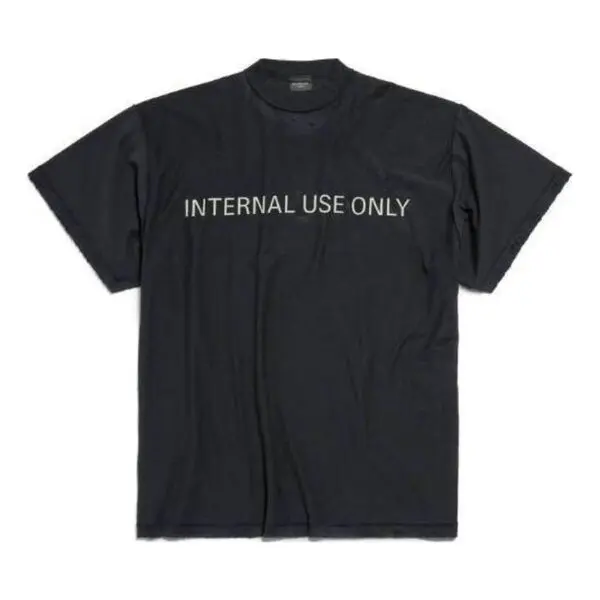Balenciaga Internal Use Only Inside-out T-shirt - Black