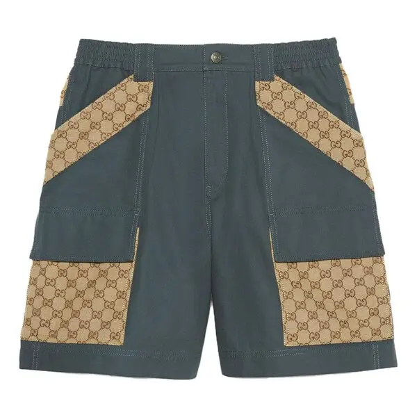 Gucci Cotton Canvas Bermuda Gg Insert Shorts