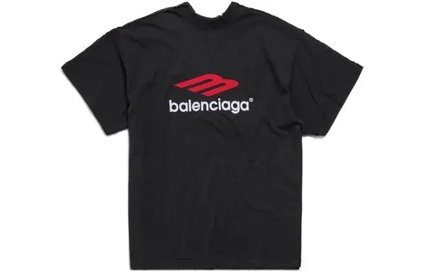 Balenciaga Double Front T-shirt - Washed Black