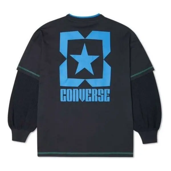 CONVERSE Logo Detail Long Sleeve Sweater