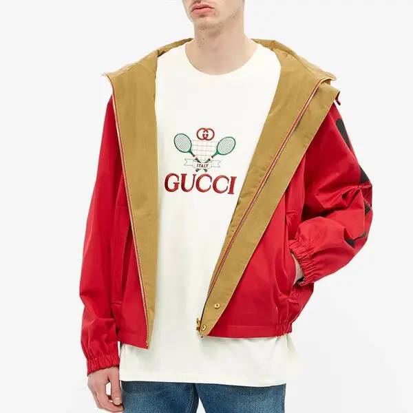 Gucci Reversible Logo Arm Hooded Jacket