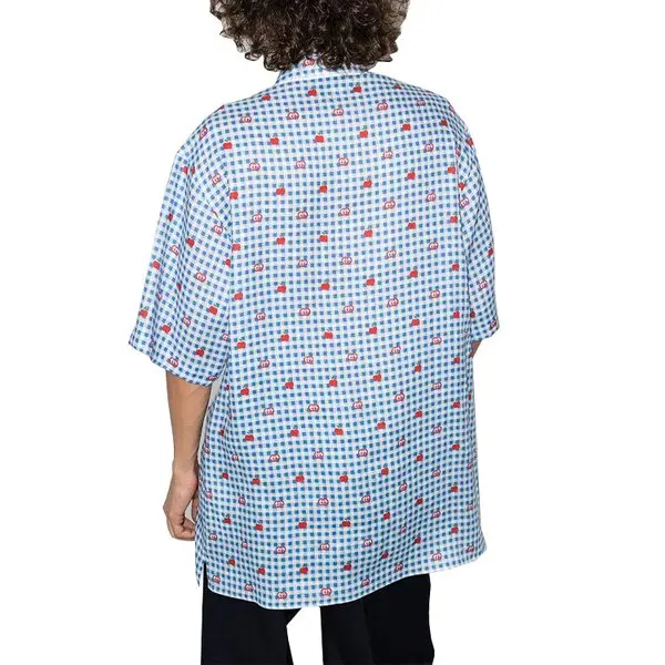 Gucci Gg Apple Jacquard Check Bowling Shirt