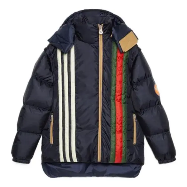 Gucci X Adidas Padded Down Hooded Jacket With Detachable Sleeves