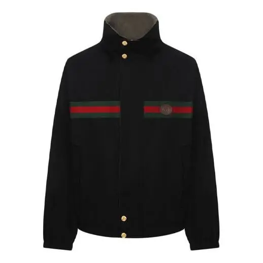 Gucci Reversible Cotton Nylon Jacket Military Green - Black