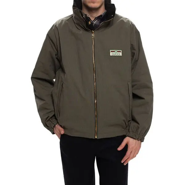 Gucci Reversible Cotton Nylon Jacket Military Green
