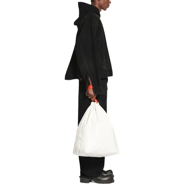 Balenciaga Soft Denim Pull-over Jacket With Drawstring Hood