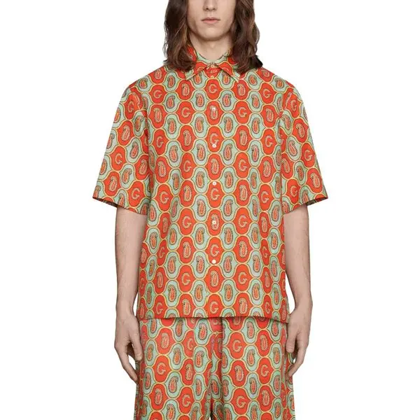 Gucci Cotton Linen G Paisley Shirt