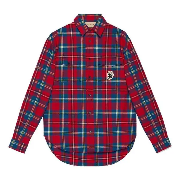 Gucci Tartan Shirt With Skunk Detail