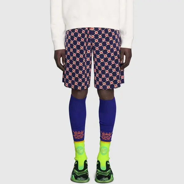 Gucci Gg Hexagon Silk Crepe Shorts