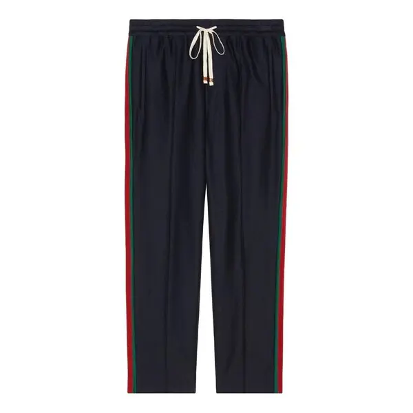 Gucci Cotton Trouser With Web Detail