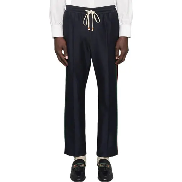 Gucci Cotton Trouser With Web Detail