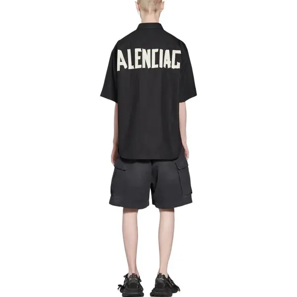 Balenciaga Tape Type Short Sleeve Shirt Large Fit