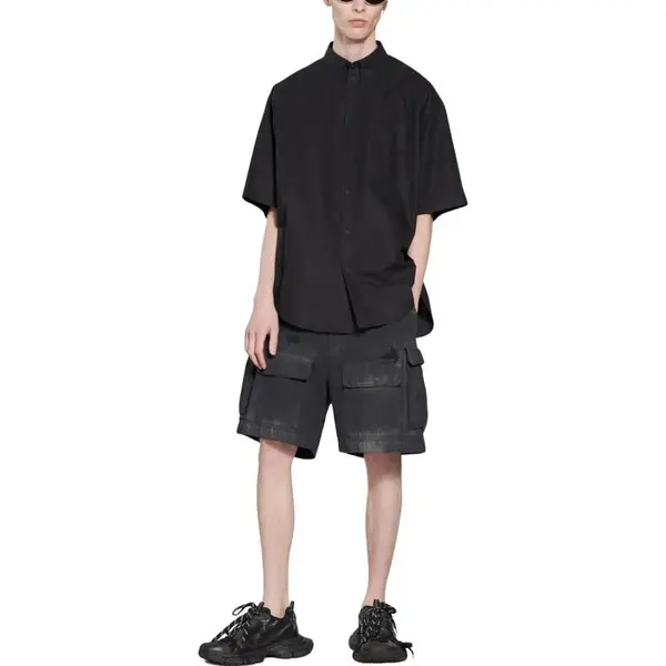 Balenciaga Tape Type Short Sleeve Shirt Large Fit