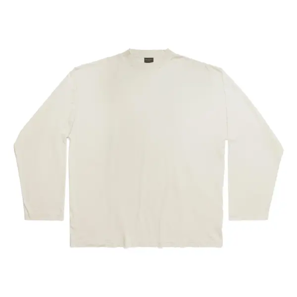 Balenciaga Oversized Long Sleeve T-shirt - Off White