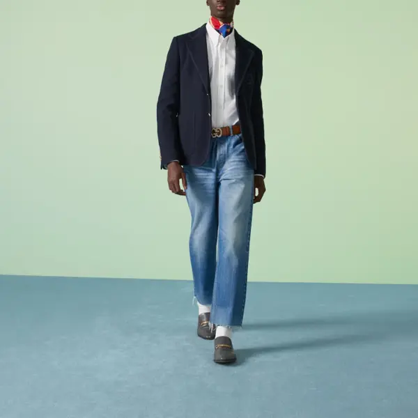 Gucci Oxford Cotton Shirt With Embroidery