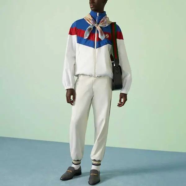Gucci Nylon Zip Jacket With Patch