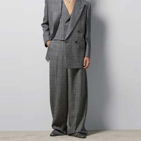 Gucci Horsebit Check Wool Tailored Pant