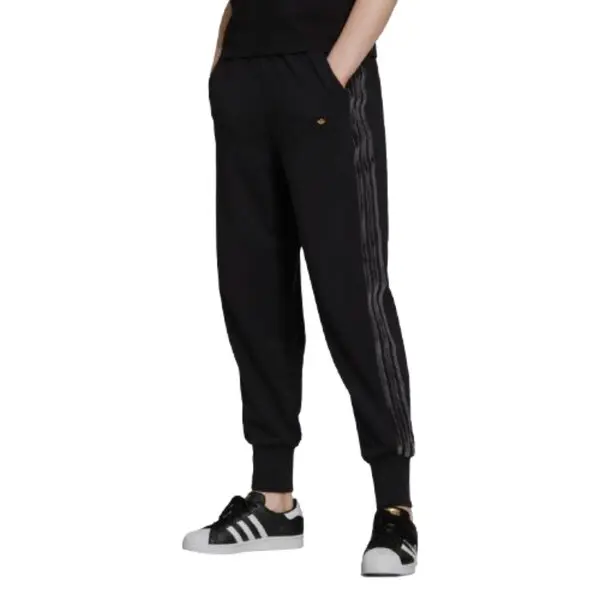 Adidas French Terry Jogger Pants With Velvet Stripes - Black