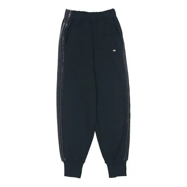 Adidas French Terry Jogger Pants With Velvet Stripes - Black