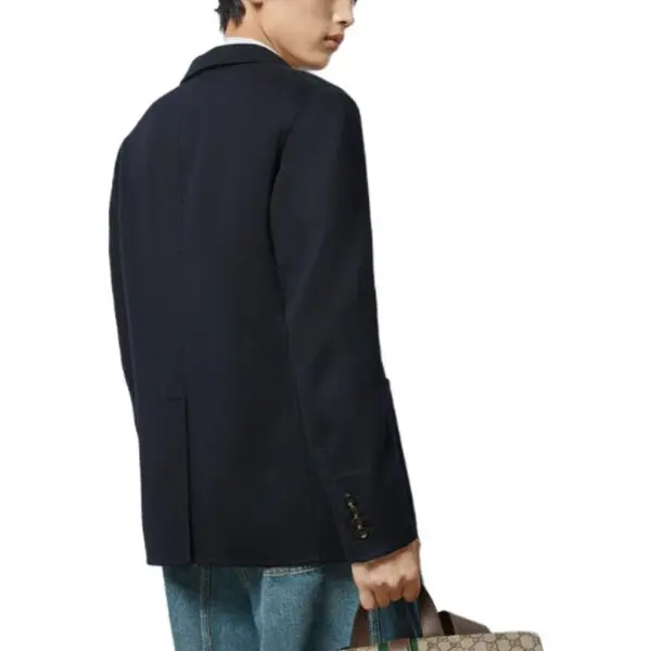 Gucci Lightweight Wool Blazer With Web Label