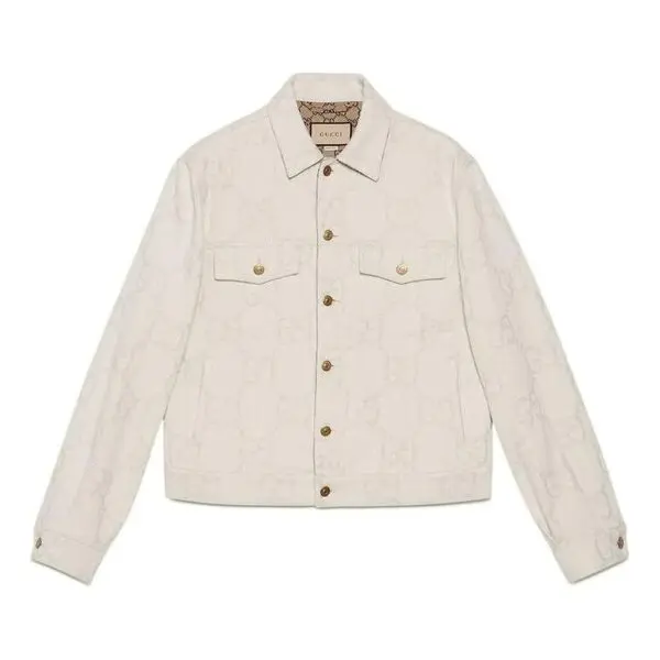 Gucci Maxi Gg Denim Jacket - Ivory