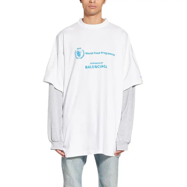 Balenciaga X Wfp Double Sleeves T-shirt