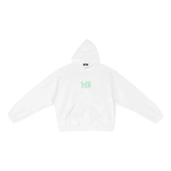 Balenciaga 5:20 Graphic Hoodie - White/green