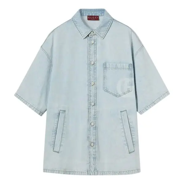 Gucci Lasered Denim Shirt