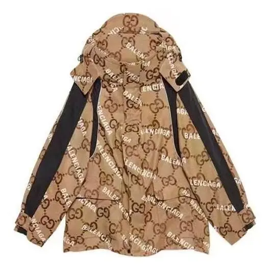 Gucci X Balenciaga The Hacker Project Jumbo Gg Jacket - Tan