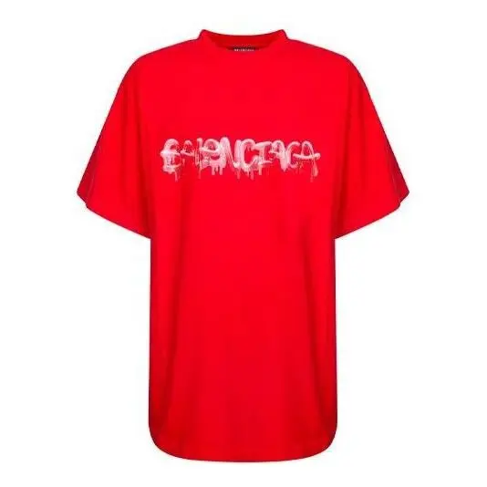 Balenciaga Slime Oversized T-shirt 'red White
