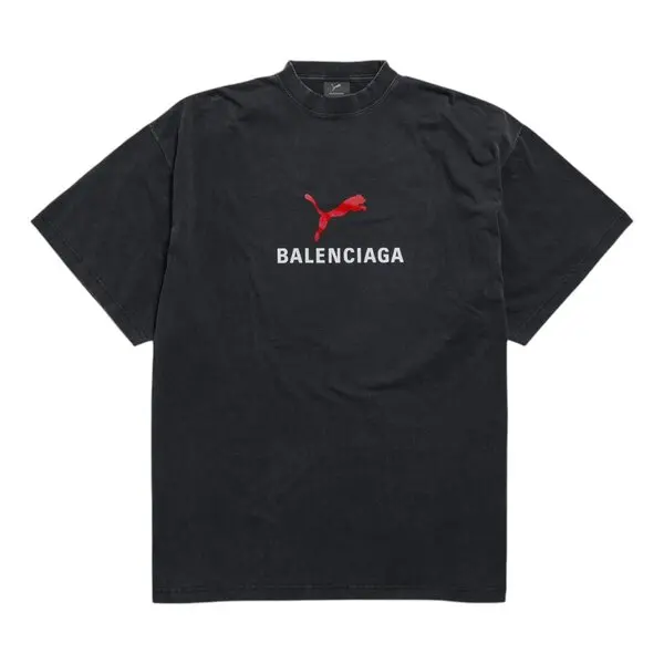 Balenciaga X Puma Oversized T-shirt - Black Faded