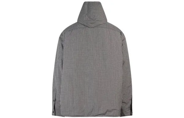 Balenciaga Plaid Hooded Shirt Jacket - Black/white