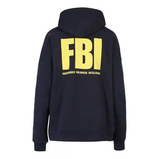 Balenciaga Year Of The Tiger Fbi Reversible Hoodie - Navy