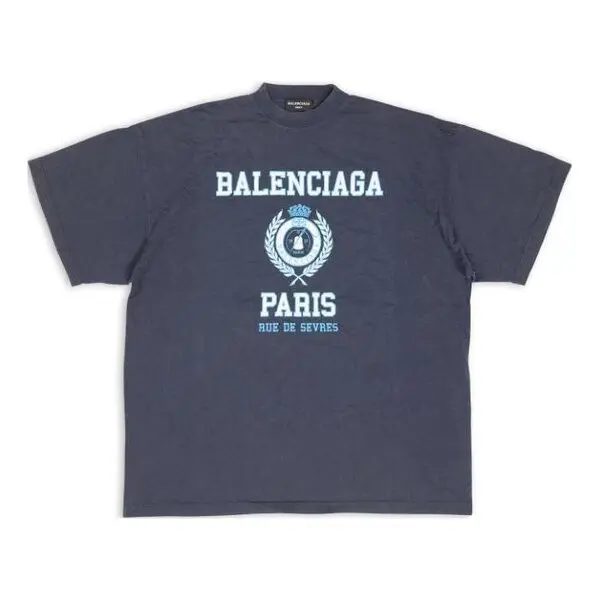 Balenciaga College Crest Oversized T-shirt