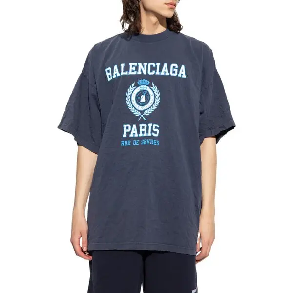 Balenciaga College Crest Oversized T-shirt