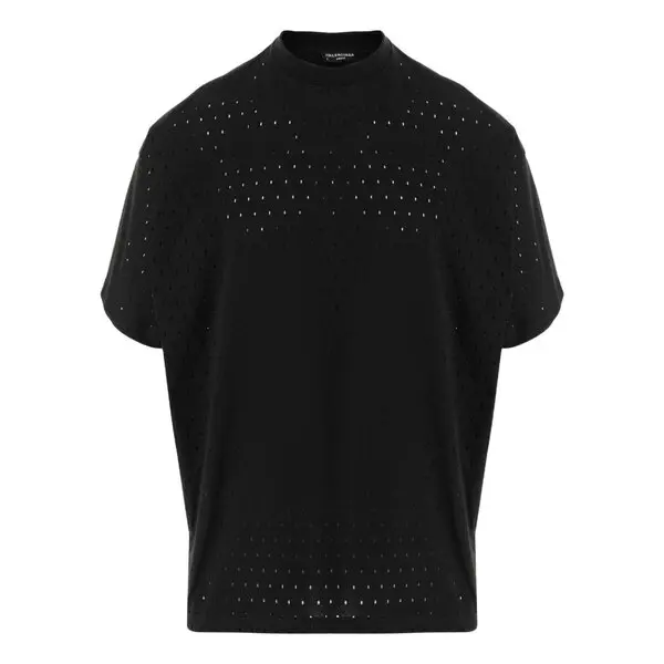 Balenciaga Mesh Crewneck Oversized T-shirt - Black