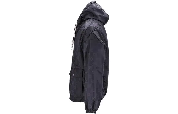 Gucci Gg Nylon Canvas Hooded Jacket