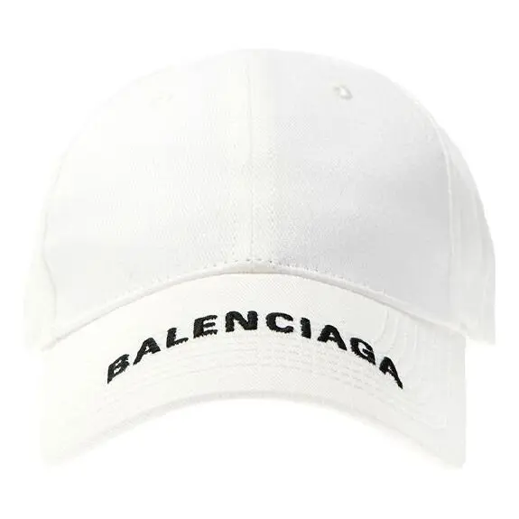 Balenciaga Logo Visor Cap - White/black
