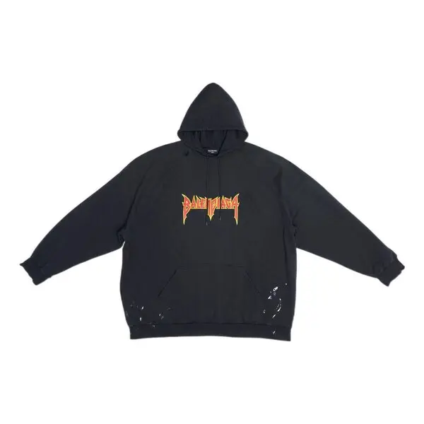 Balenciaga Metallica Hoodie - Black Orange