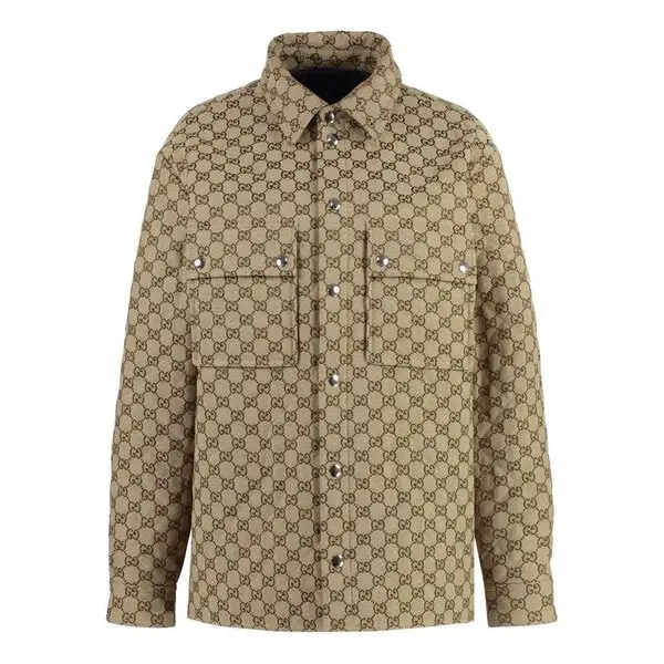 Gucci Gg Canvas Shirt 'beige Ebony - Beige/ebony