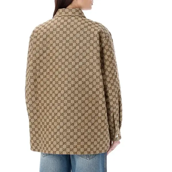 Gucci Gg Canvas Shirt 'beige Ebony