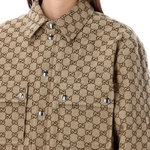 Gucci Gg Canvas Shirt 'beige Ebony