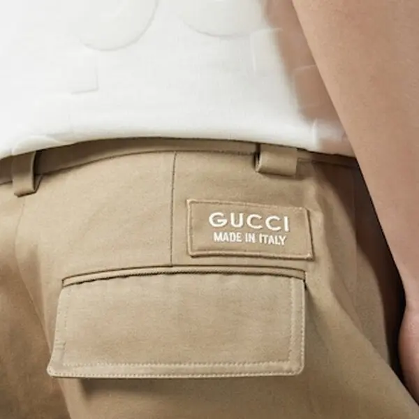 Gucci Cotton Wide Leg Cargo Pant