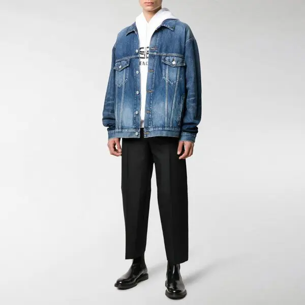 Balenciaga Neck Logo Denim Jacket