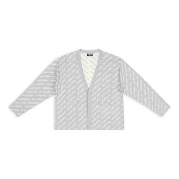 Balenciaga Mini Allover Logo Cardigan