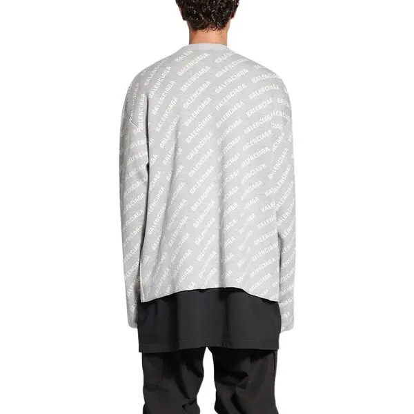 Balenciaga Mini Allover Logo Cardigan