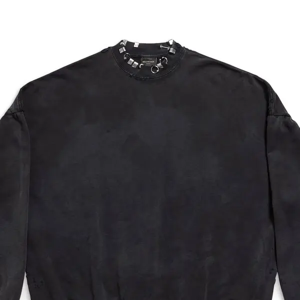 Balenciaga Pierced Round Oversized Sweatshirt