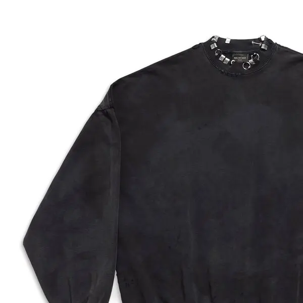 Balenciaga Pierced Round Oversized Sweatshirt