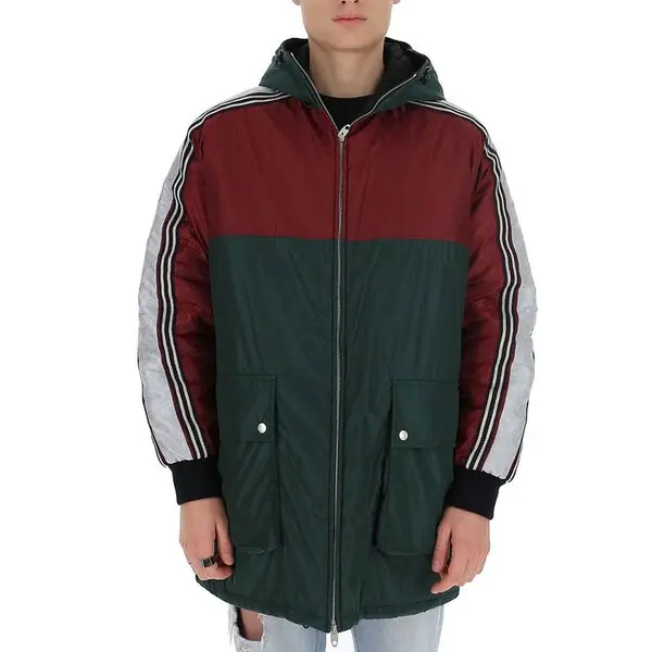 Gucci Gg Jacquard Nylon Jacket 'green Red